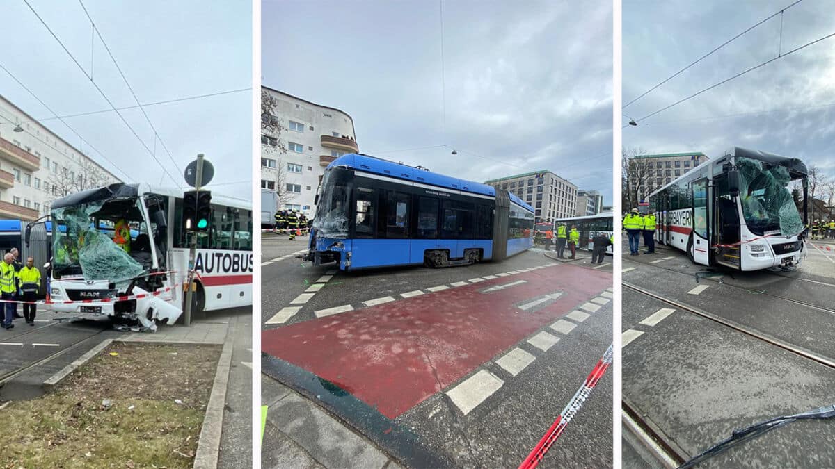 Schwerer Unfall in München: Trambahn kracht in Bus – Mehrere Verletzte | 95.5 Charivari